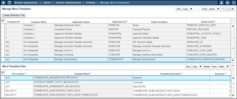 Add a Word Template Report to the Print Menu