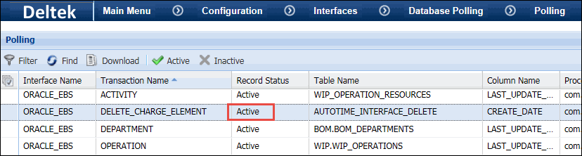 Deleting Charge Elements in Oracle EBS and AutoTime